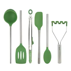 TOVOLO Silicone Utensil 6 Piece Set - Green