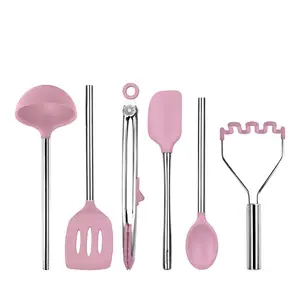 TOVOLO Silicone Utensil 6 Piece Set - Pink