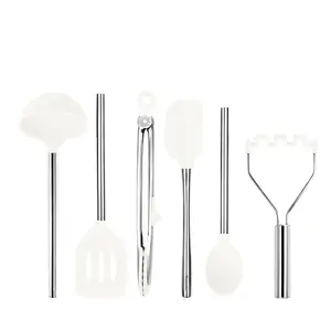 TOVOLO Silicone Utensil 6 Piece Set - White