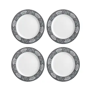 SPODE Heritage Dinner Plate, Set Of 4 - Black