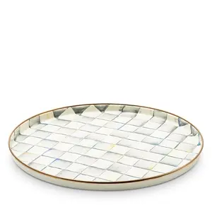 MACKENZIE-CHILDS Sterling Check Enameled Round Tray - Multi