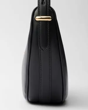 Prada Arqué Small Leather Shoulder Bag - Black