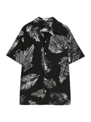 Ted Baker London Men's Rialto Palm Leaf Shirt - Black  - Black