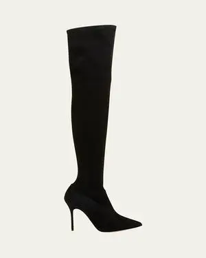 Manolo Blahnik Paschalarehi Over-the-knee Boots - Black