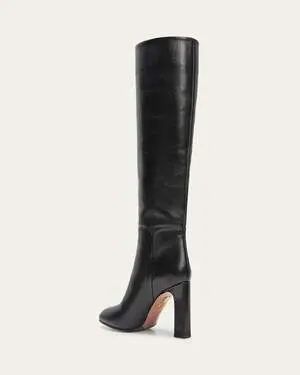 AQUAZZURA Sellier Calfskin Tall Boots - Black