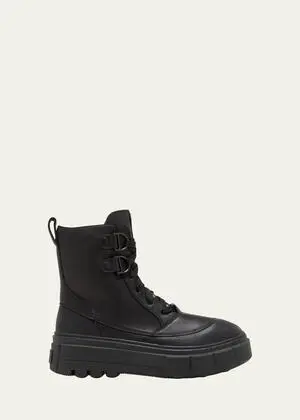 Sorel Caribou Leather Lace-Up Boots - Black Sea Salt