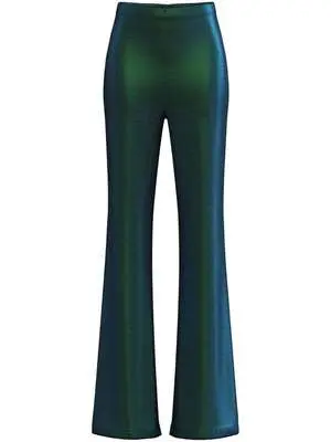 MARGHERITA MACCAPANI Lurex Flared Trousers - Green