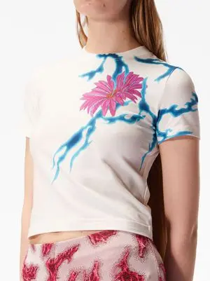 MARGHERITA MACCAPANI Graphic Cropped T-shirt