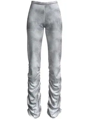 MARGHERITA MACCAPANI Ruched Low-rise Trousers - Grey