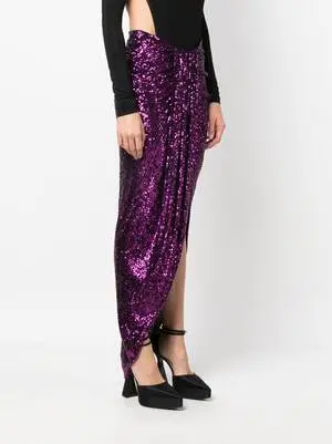 Nervi High-waisted Sequin-embellished Skirt