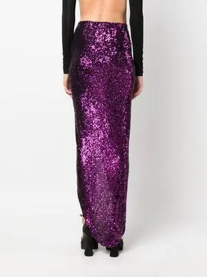 Nervi High-waisted Sequin-embellished Skirt