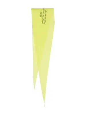 Acne Studios Logo-print Silk Scarf Yellow