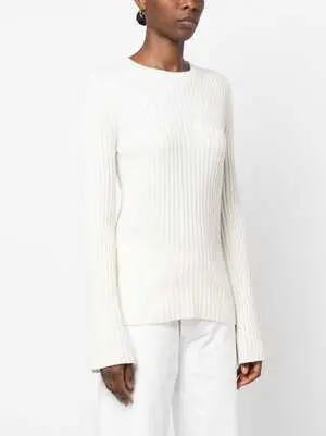 Closed Rib-knit Long-sleeve Top