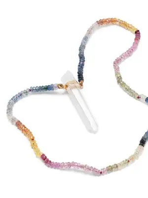 Jia Jia 14kt Yellow Arizona Sapphire And Crystal Necklace