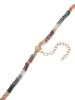 Jia Jia 14kt Yellow Arizona Sapphire And Crystal Necklace