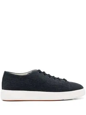 Santoni Logo-patch Lace-up Sneakers