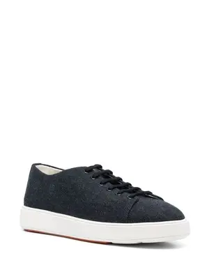 Santoni Logo-patch Lace-up Sneakers