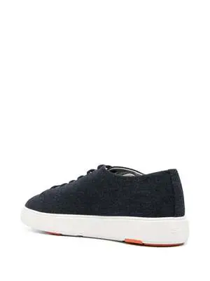 Santoni Logo-patch Lace-up Sneakers
