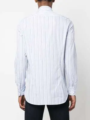Etro Logo-embroidered Striped Cotton Shirt