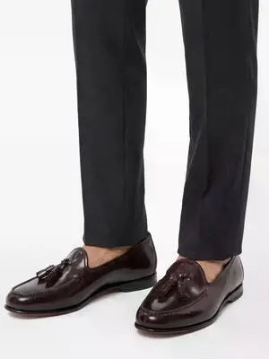 Santoni Andrea Tassel-detail Leather Loafers - Red