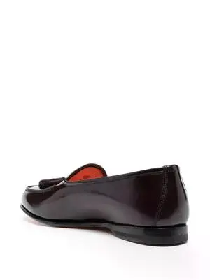 Santoni Andrea Tassel-detail Leather Loafers - Red