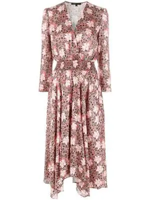 Maje Floral-print Midi Dress
