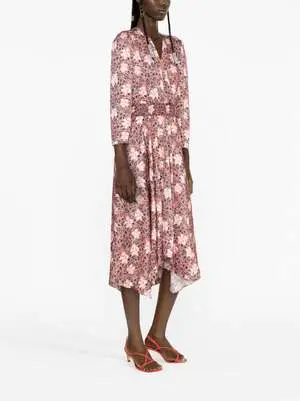 Maje Floral-print Midi Dress