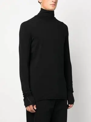 THOM KROM Contrast-stitching High-neck T-shirt