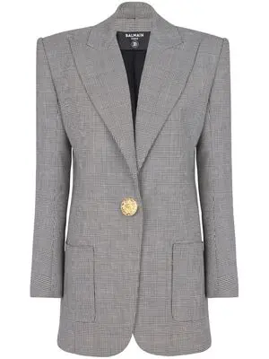 Balmain Single-breasted Wool Blazer - Grey
