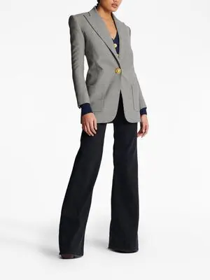 Balmain Single-breasted Wool Blazer - Grey