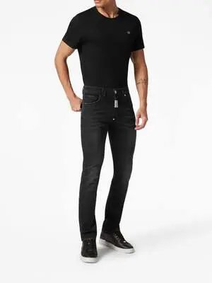 Philipp Plein Logo-plaque Slim-cut Jeans
