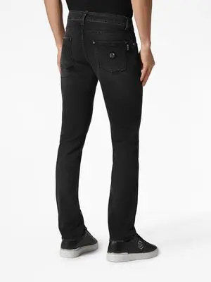 Philipp Plein Logo-plaque Slim-cut Jeans