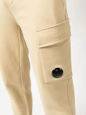 C.P. COMPANY Logo-plaque Cotton Track Pants - Neutrals