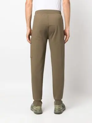 C.P. COMPANY Logo-plaque Cotton Track Pants - Green