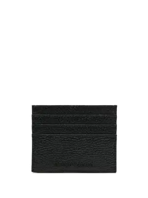 Emporio Armani Logo-debossed Leather Cardholder - Black