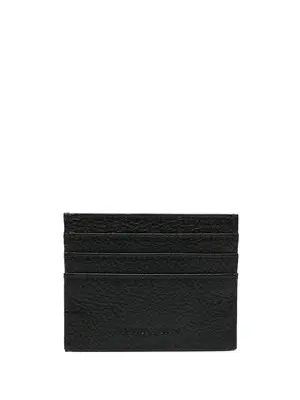 Emporio Armani Logo-debossed Leather Cardholder - Black
