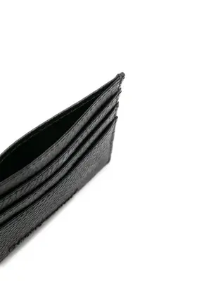 Emporio Armani Logo-debossed Leather Cardholder - Black