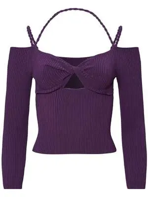 Altuzarra Odin Cut-out Knit Top - Purple