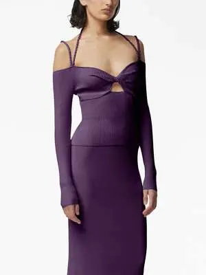 Altuzarra Odin Cut-out Knit Top - Purple
