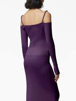 Altuzarra Odin Cut-out Knit Top - Purple