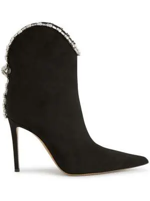 Alexandre Vauthier Crystal-embellished Detail 105mm Boots