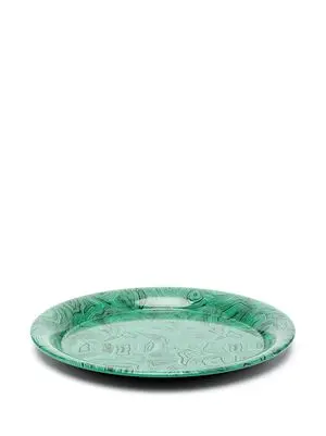 FORNASETTI Malachite Circular Iron Tray