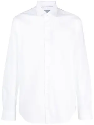 Michael Kors Logo-embroidered Cotton Shirt - White