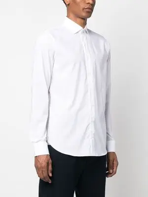 Michael Kors Logo-embroidered Cotton Shirt - White
