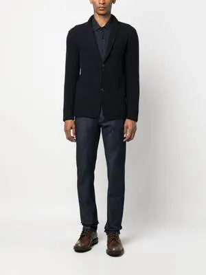 Brioni Spread-collar Cotton Shirt - Blue