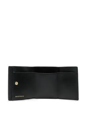 Emporio Armani Faux-leather Tri-fold Wallet - Black