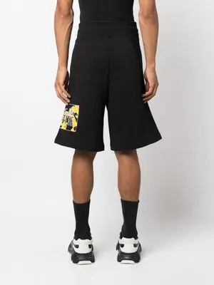 Versace Logo-print Cotton Track Shorts