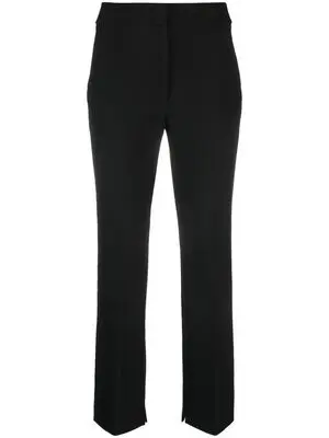 Peserico High-waist Straight-leg Trousers - Black
