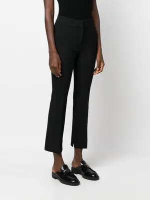 Peserico High-waist Straight-leg Trousers - Black