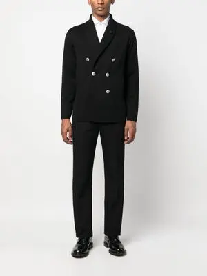 BARBA NAPOLI Cutaway-collar Long-sleeve Shirt - White